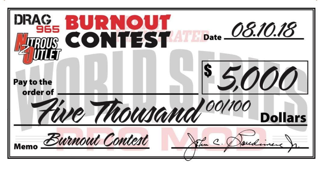 Drag 965, Nitrous Outlet Presenting $5,000-to-Win Burnout Contest at ...