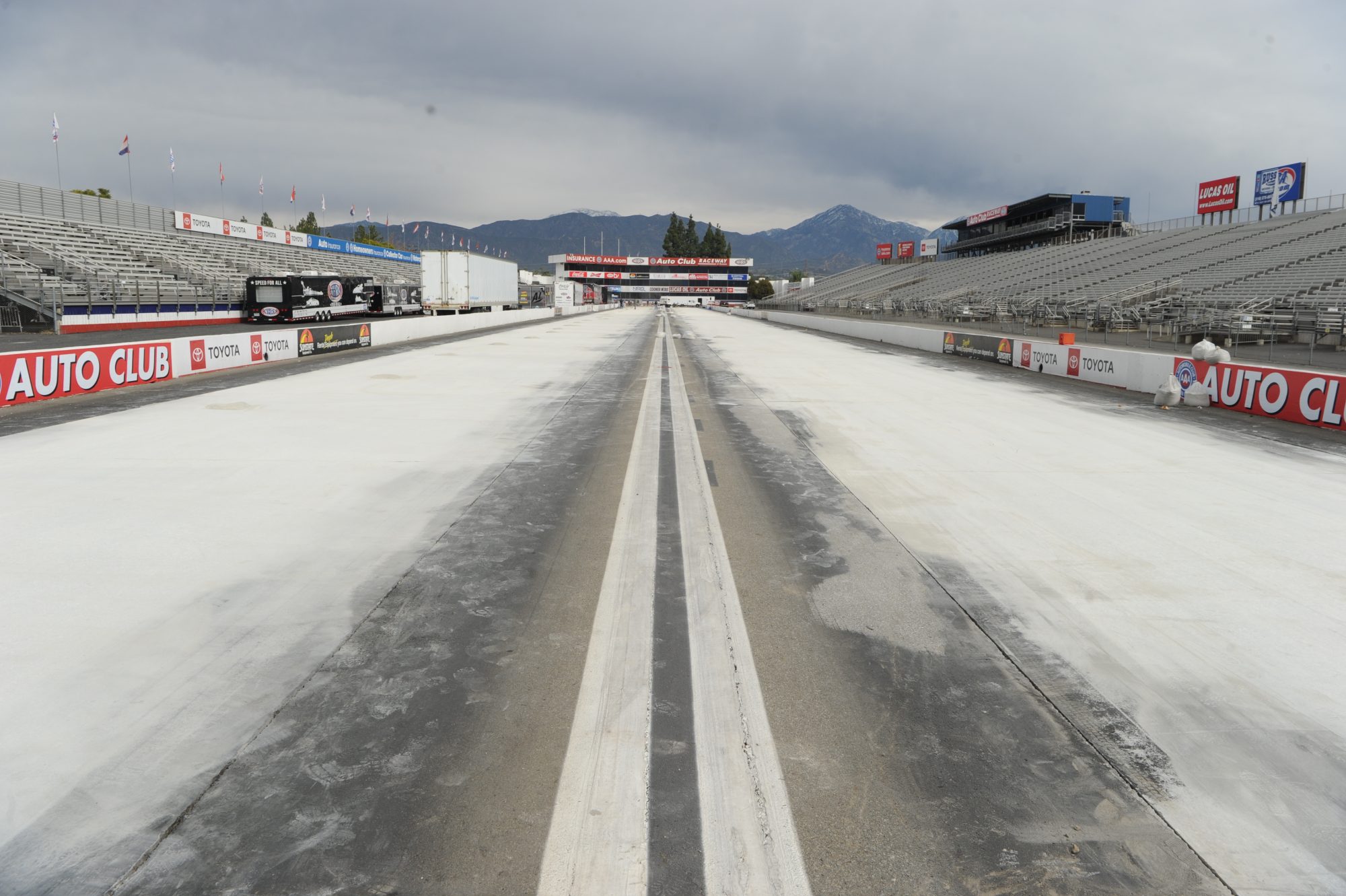 Racing Surface at Pomona Ground, Polished and Prepped for Lucas Oil ...