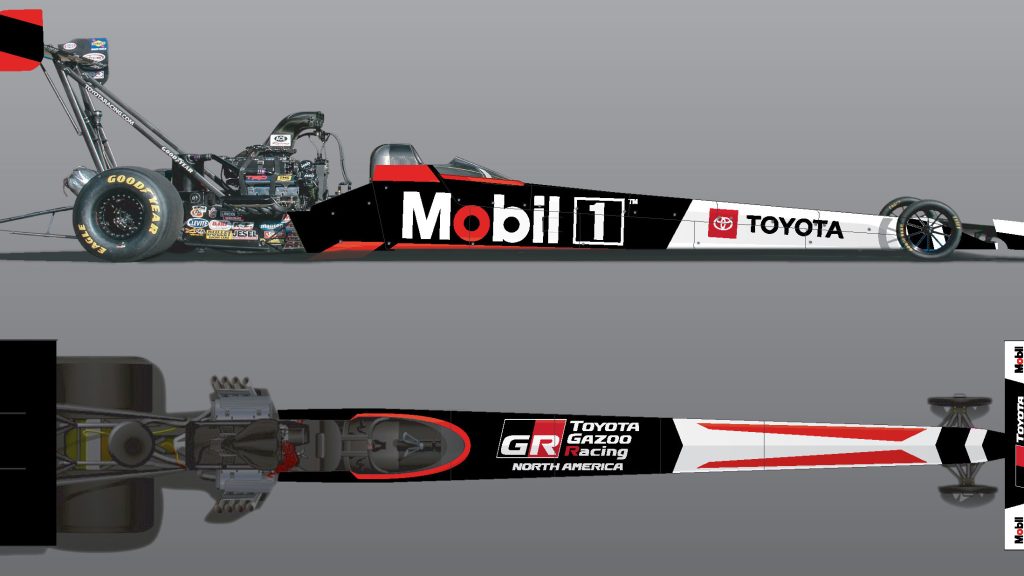 Doug Kalitta Campaigning New Look Mobil1 Toyota Dragster at ...