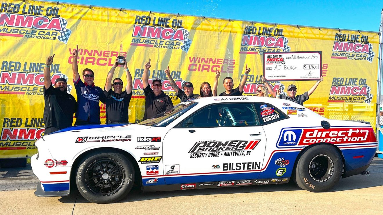 AJ Berge & Challenger Drag Pak Take NMCA Factory Super Car Win in ...