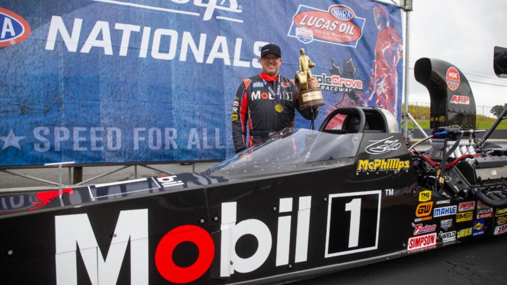 Tony Stewart Clinches Victory in Top Alcohol Dragster at Pep Boys NHRA ...