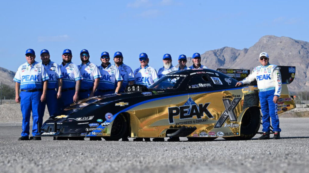 John Force, Peak Debut Specialty 50th Anniversary Livery at the Strip ...