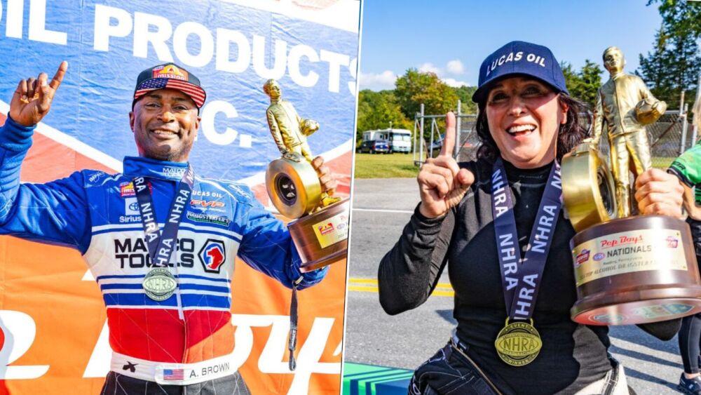 Antron Brown, Angelle Sampey Score AB Motorsports Double-Up at NHRA ...