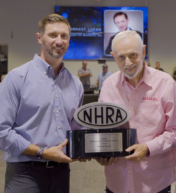 Lucas Oil Founder Forrest Lucas Honored with NHRA Lifetime Achievement Award | Drag Illustrated