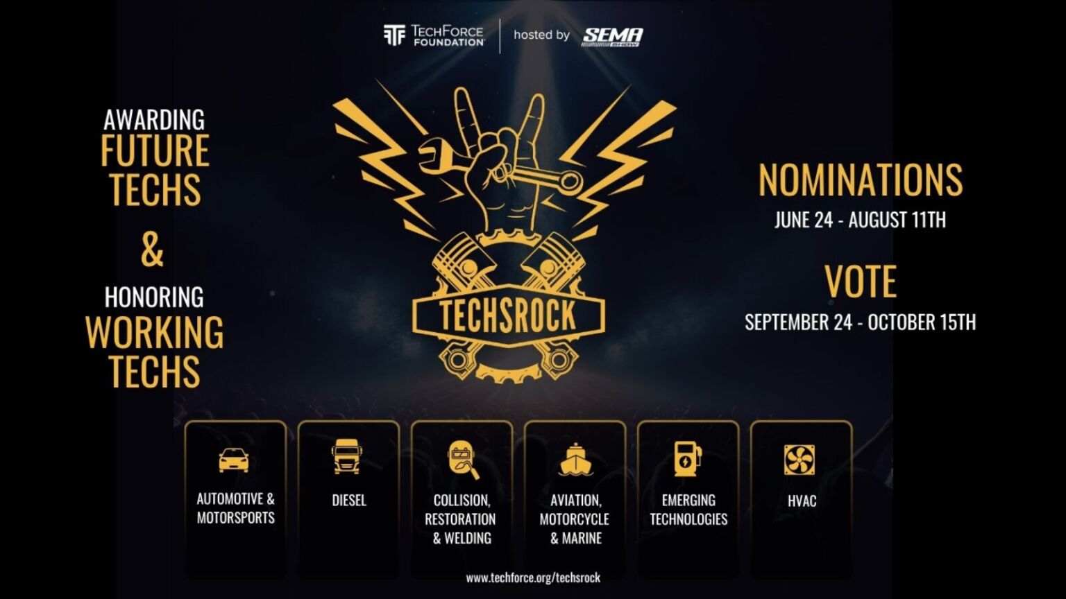 TechForce Foundation and SEMA Show Open Nominations for 2025 Techs Rock ...